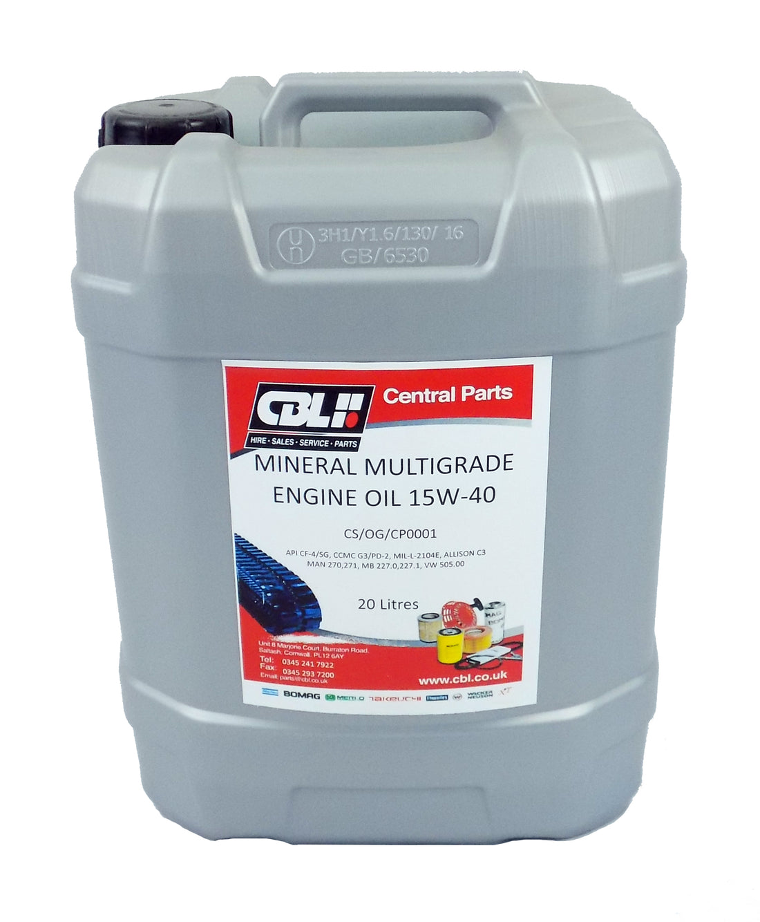 CBL Central Parts - 15/40 Engine Oil 20 Litres